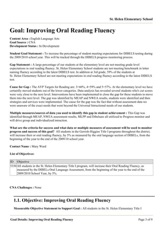 Blogoralreadingfluencygoals | PDF | Primary Education | Education