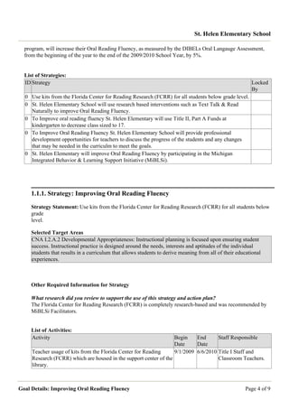 Blogoralreadingfluencygoals | PDF | Primary Education | Education