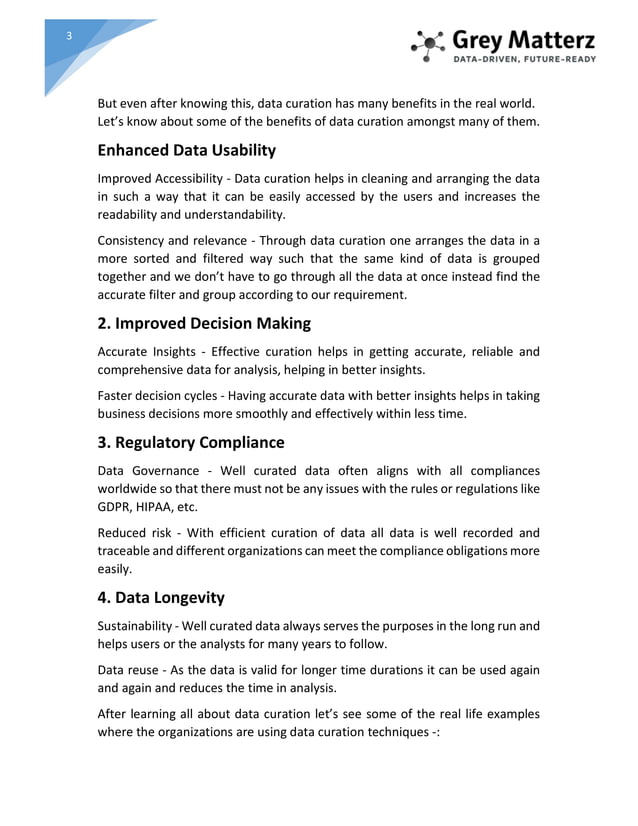 PDF of Data Curation types uses and Our Services | PDF | Free Download