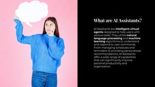 AI Assistants: The Future of Personal Productivity and Organization | PDF