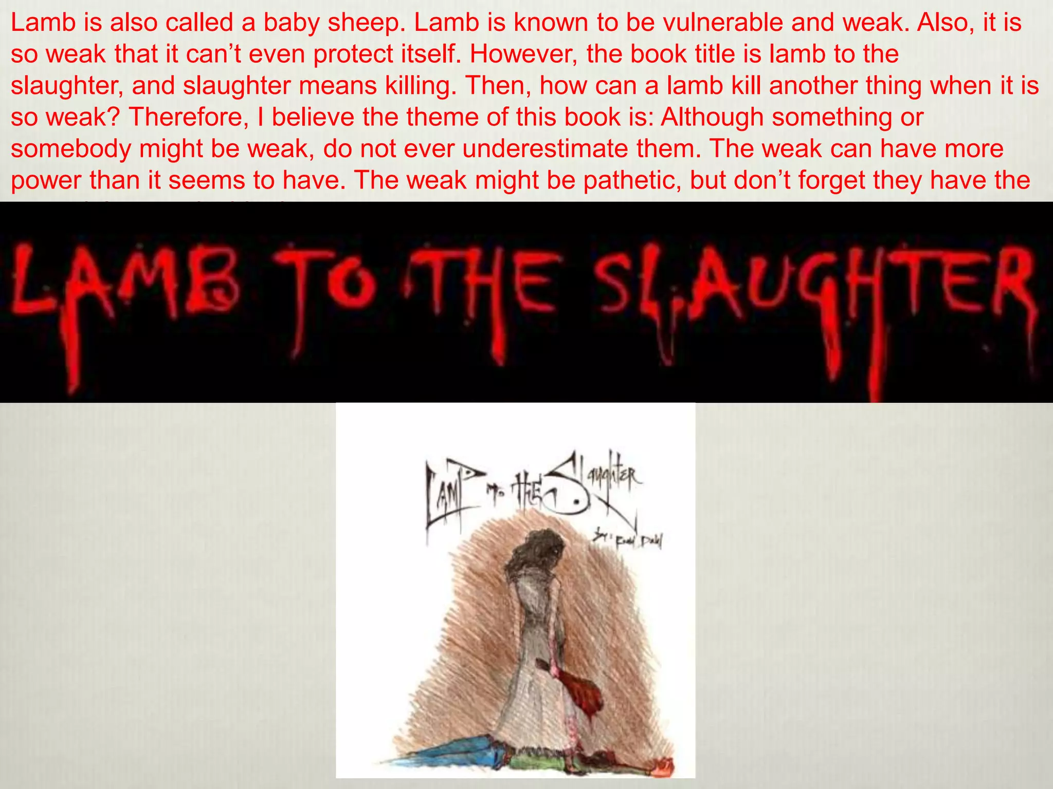 Lamb to the slaughter, *Kids edition | PPTX