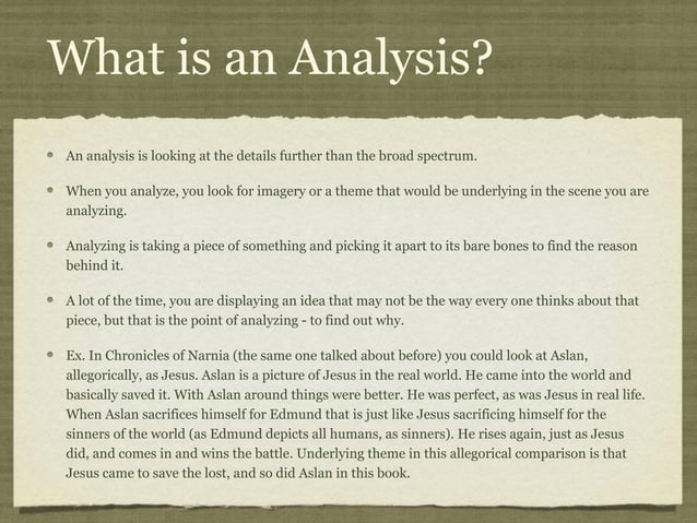 Summary Vs. Analysis | PPT