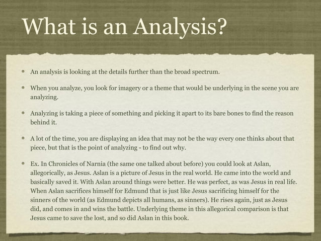 Summary Vs. Analysis | PPT