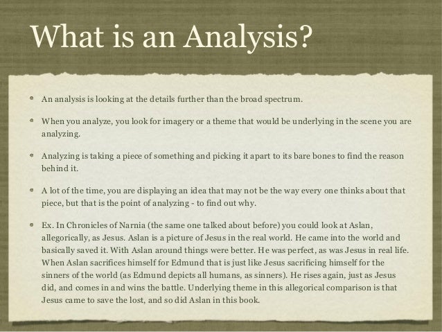 Summary Vs. Analysis