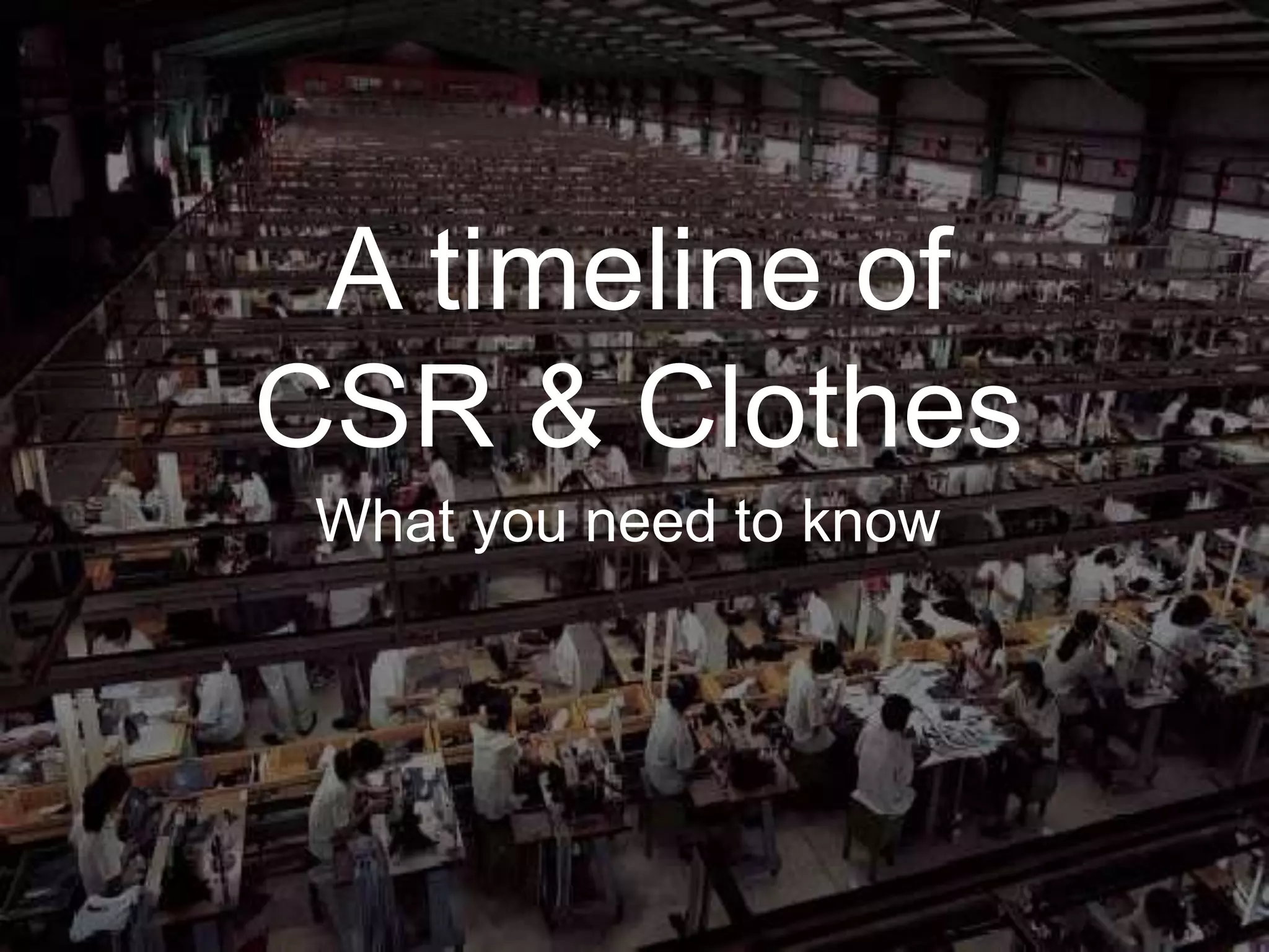 Visual Media: A Timeline of CSR | PPT