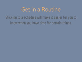 4 Simple Ways to Practice Time Management in College | PDF