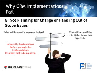 Top 10 Reasons Why CRM Implementations Fail | PPT