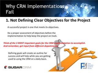 Top 10 Reasons Why CRM Implementations Fail | PPT