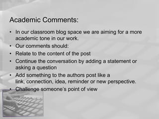 Blog post and comment week 3 | PPT