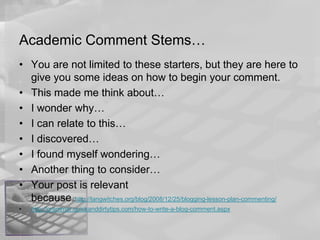 Blog post and comment week 3 | PPT