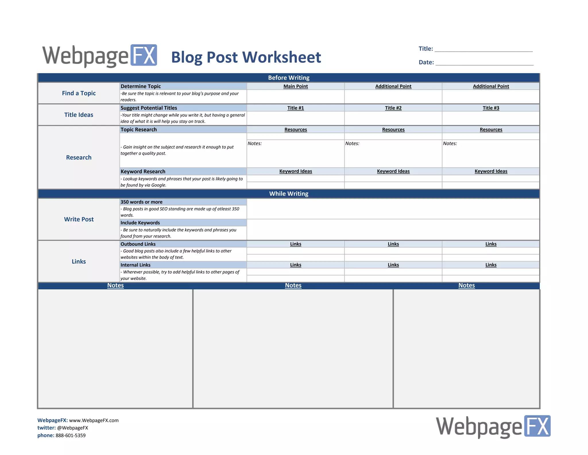 Blog post checklist | PDF