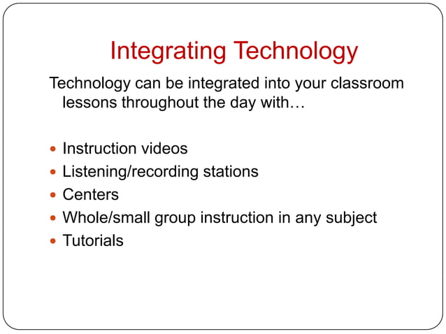 Technology in the Classroom | PPT