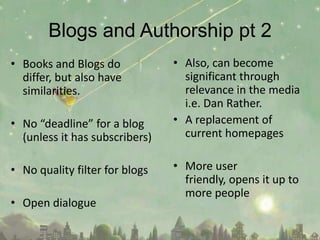 Blogosphere powepoint | PPT