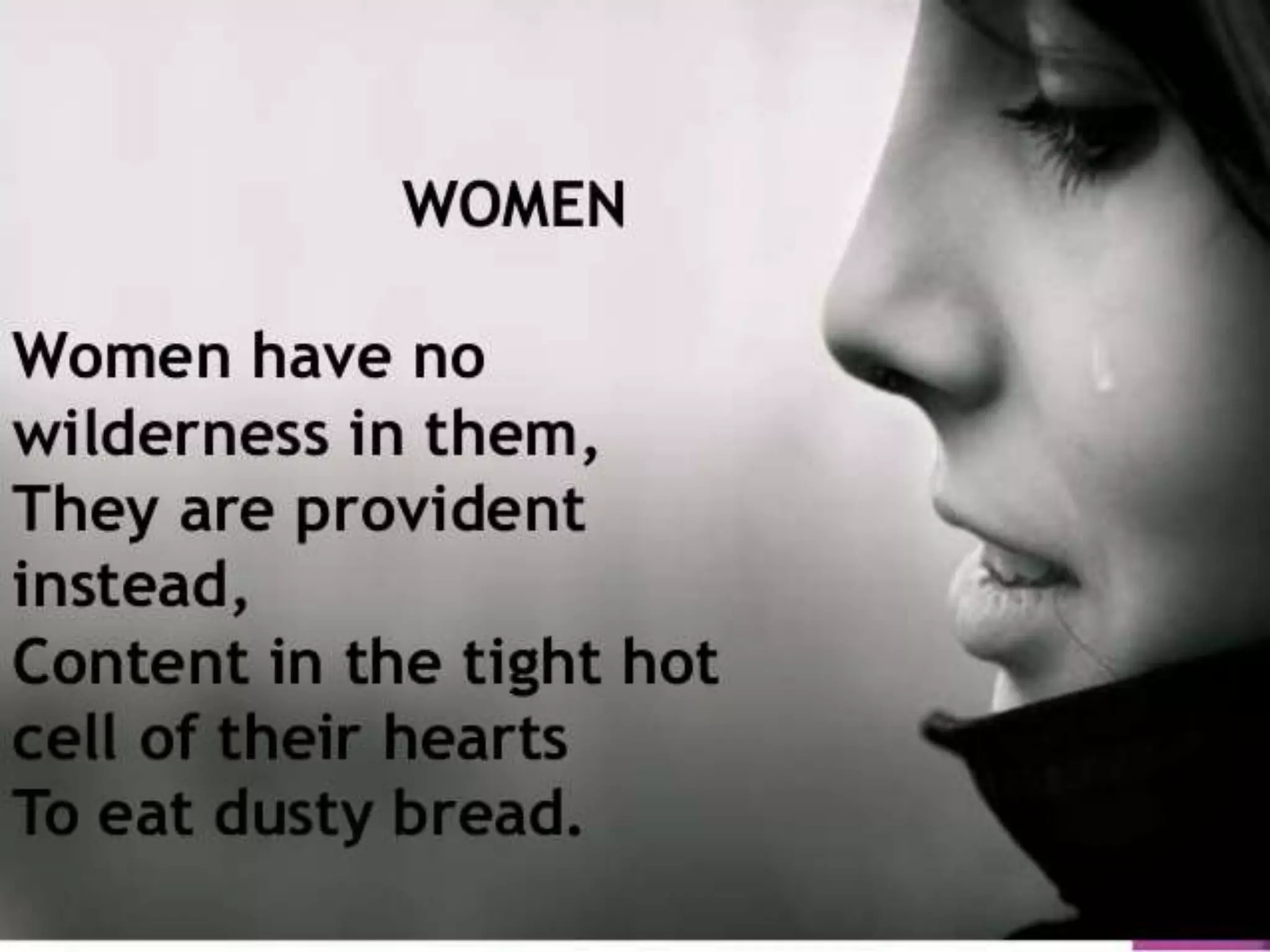 women (poem) ppt | PPTX