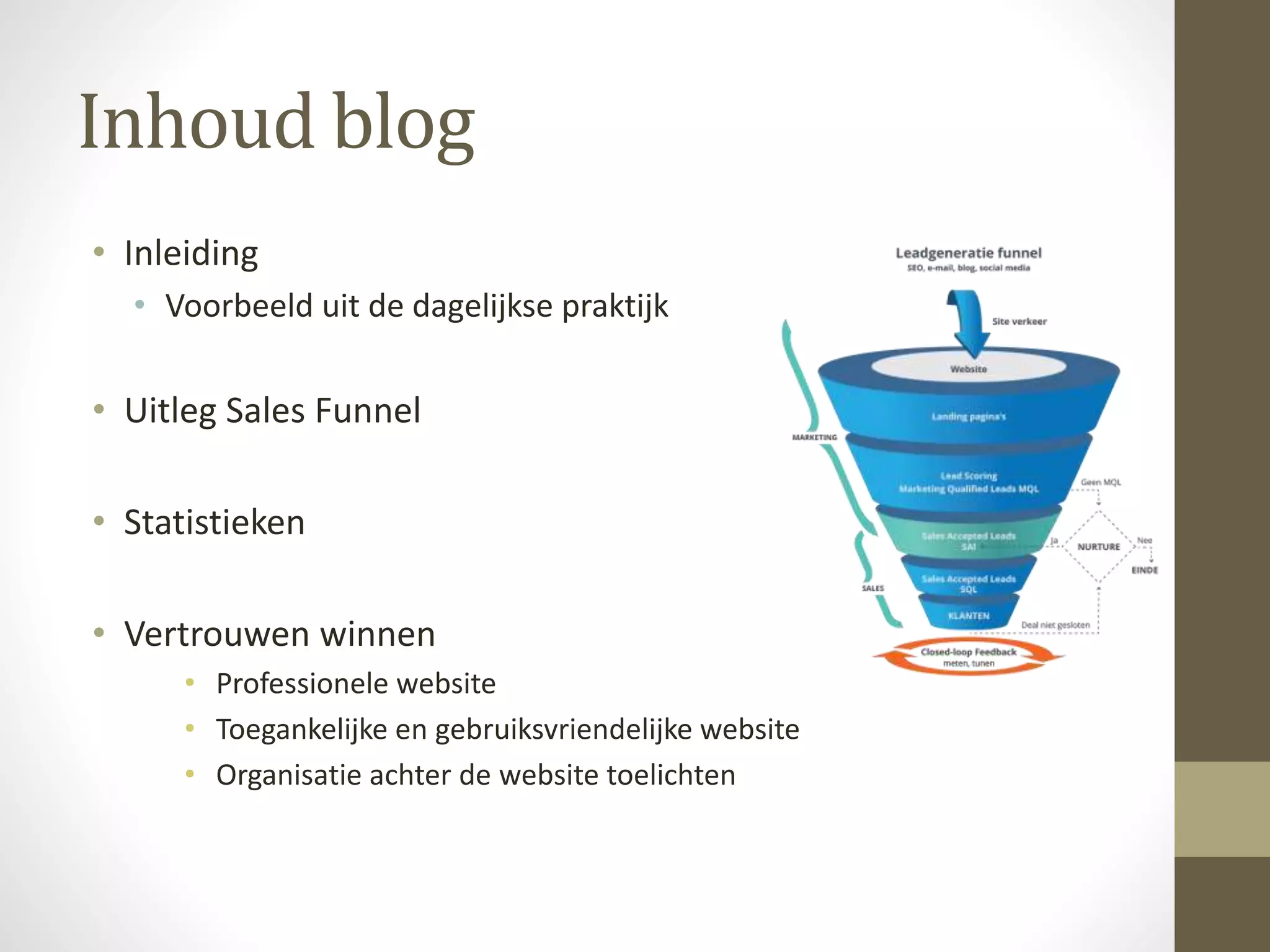 Blogpresentatie week 5 sales funnel | PPTX