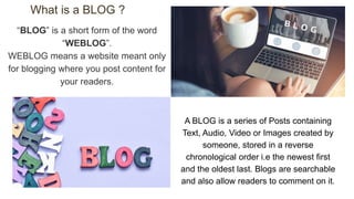Let's Learn the Basics of Blogging...... | PPT