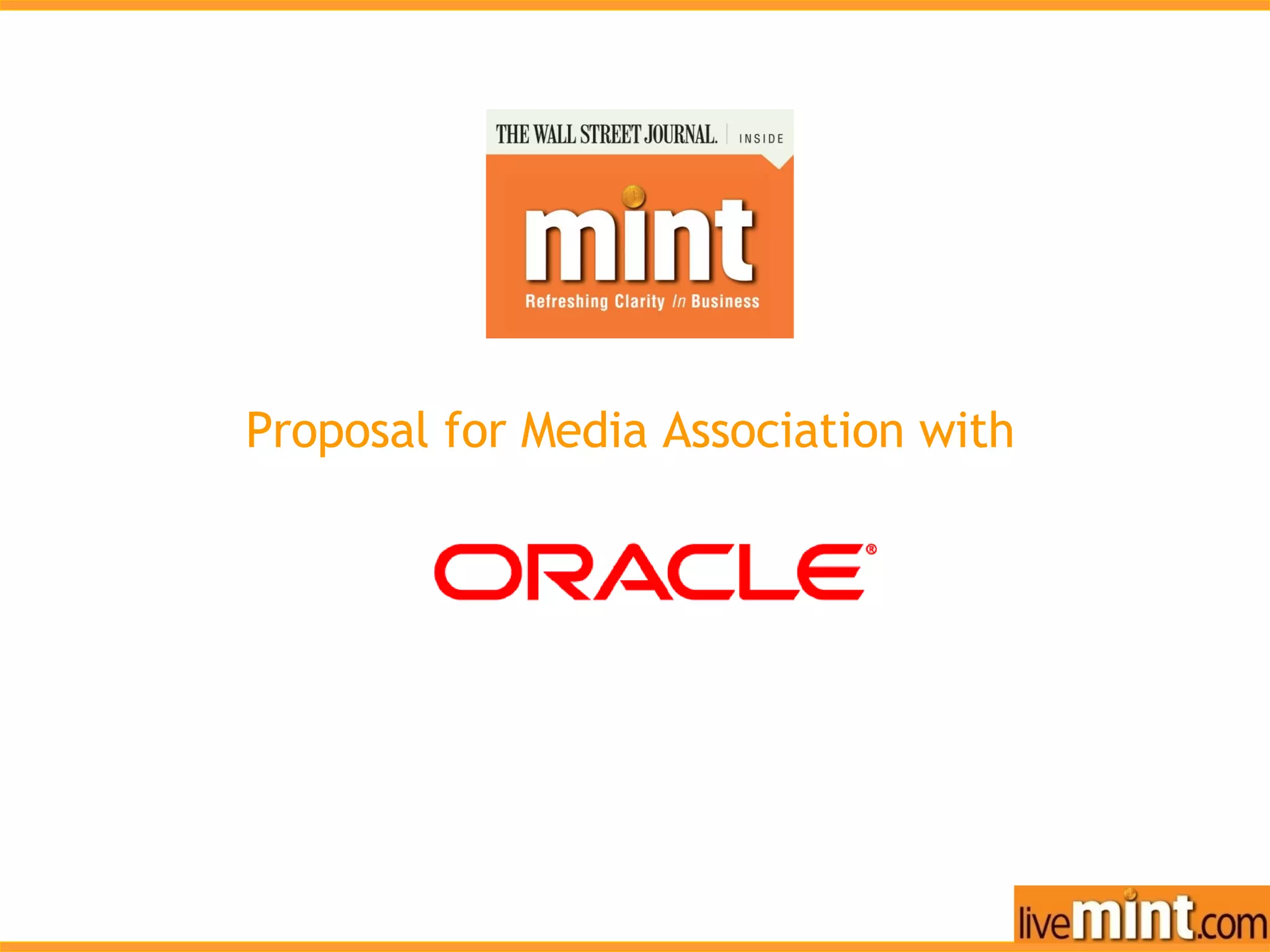 LiveMint.com - Proposal for Oracle | PPT