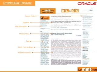 LiveMint.com - Proposal for Oracle | PPT