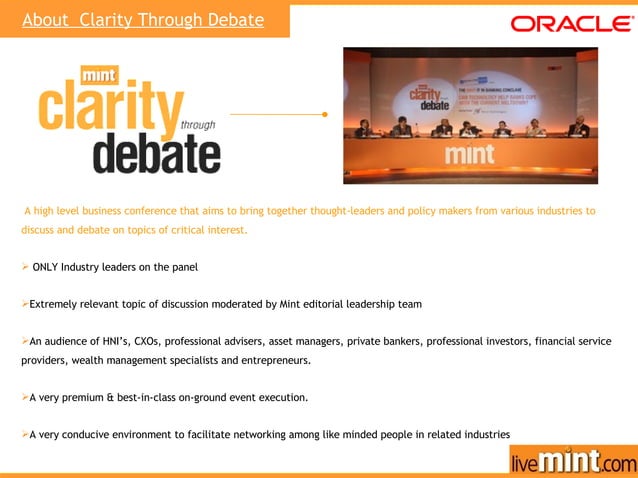 LiveMint.com - Proposal for Oracle | PPT