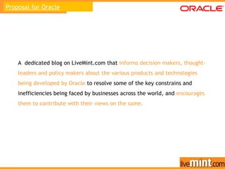 LiveMint.com - Proposal for Oracle | PPT
