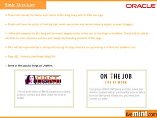 LiveMint.com - Proposal for Oracle | PPT