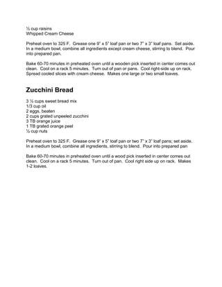 Quick Mixes Sweet Breads | DOCX