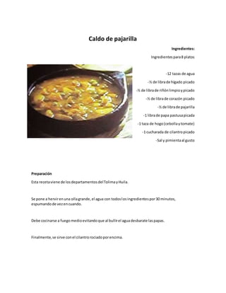 RECETAS COLOMBIANAS | DOCX