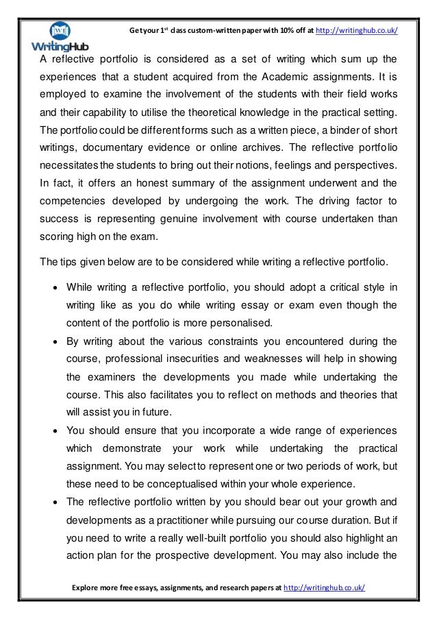 Blog reflective portfolio