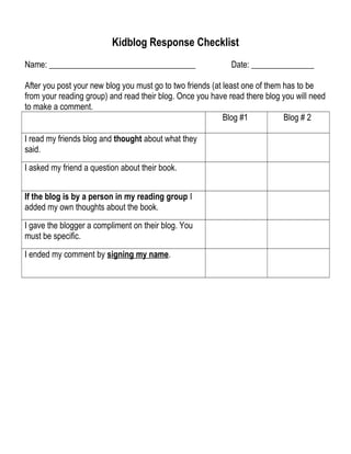 Blog rubric | PDF