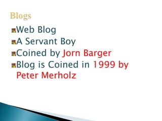 Blogs - A Technological Portal to Share Ideas | PPT