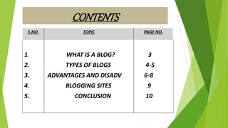 blogs.pptx BLOGS POWER POINT PRESENTATIO | PPT