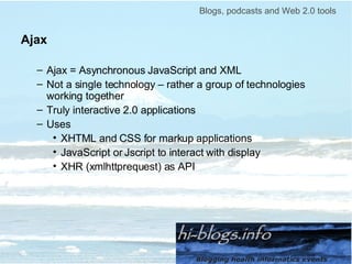 Blogs and Web 2.0 - Cuba Health Informatics 2007 | PPT | Social ...