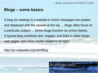 Blogs and Web 2.0 - Cuba Health Informatics 2007 | PPT | Social ...