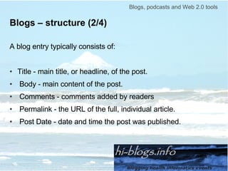 Blogs and Web 2.0 - Cuba Health Informatics 2007 | PPT | Social ...