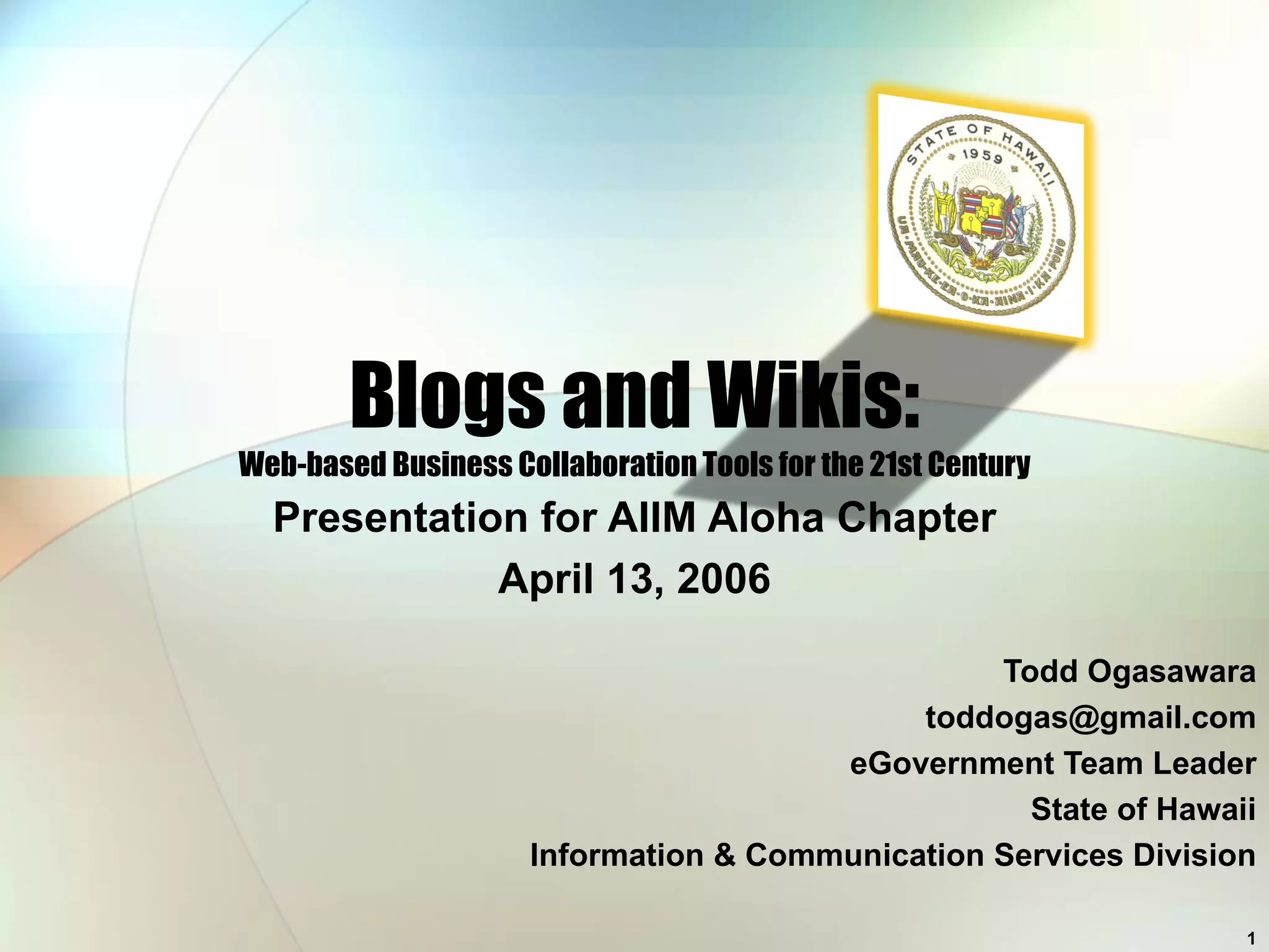 Blogs and Wikis: Web-based Business Collaboration Tools for the 21st ...