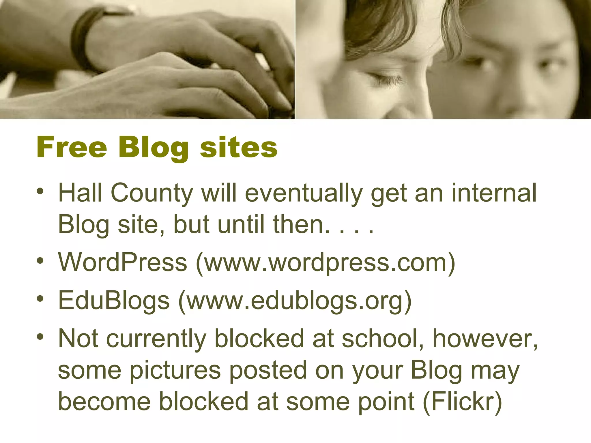 Blogs In The Classroom | PPT | Internet for Beginners | Internet