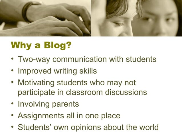 Blogs In The Classroom | PPT | Internet for Beginners | Internet