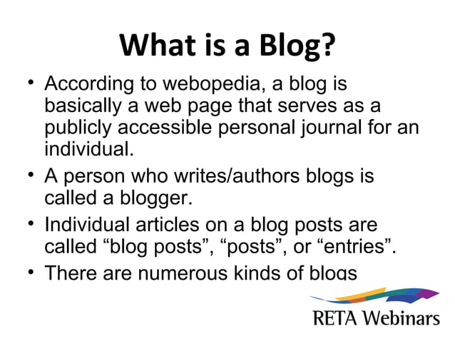 Introduction to Blogs | PPT