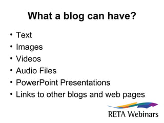 Introduction to Blogs | PPT