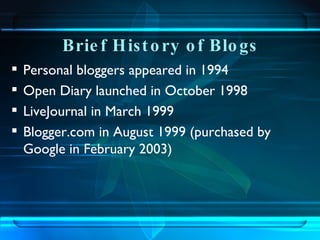 Blogs in the US | PPT