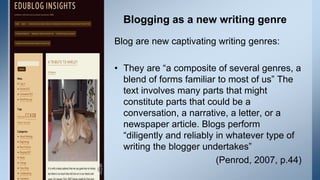 Blogs in English Language Teacher Education Programs | PPT