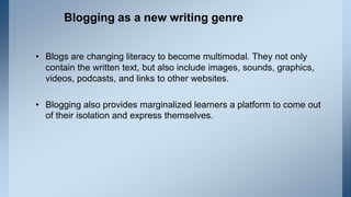 Blogs in English Language Teacher Education Programs | PPTX