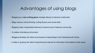Blogs in English Language Teacher Education Programs | PPTX