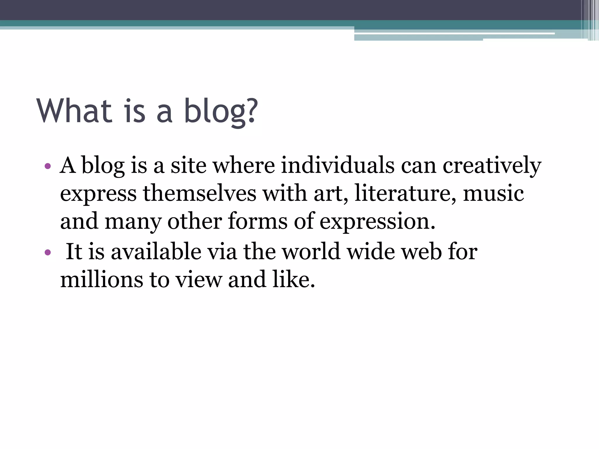 Blogs and computers | PPTX