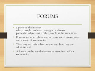 Blogs and forums | PPTX