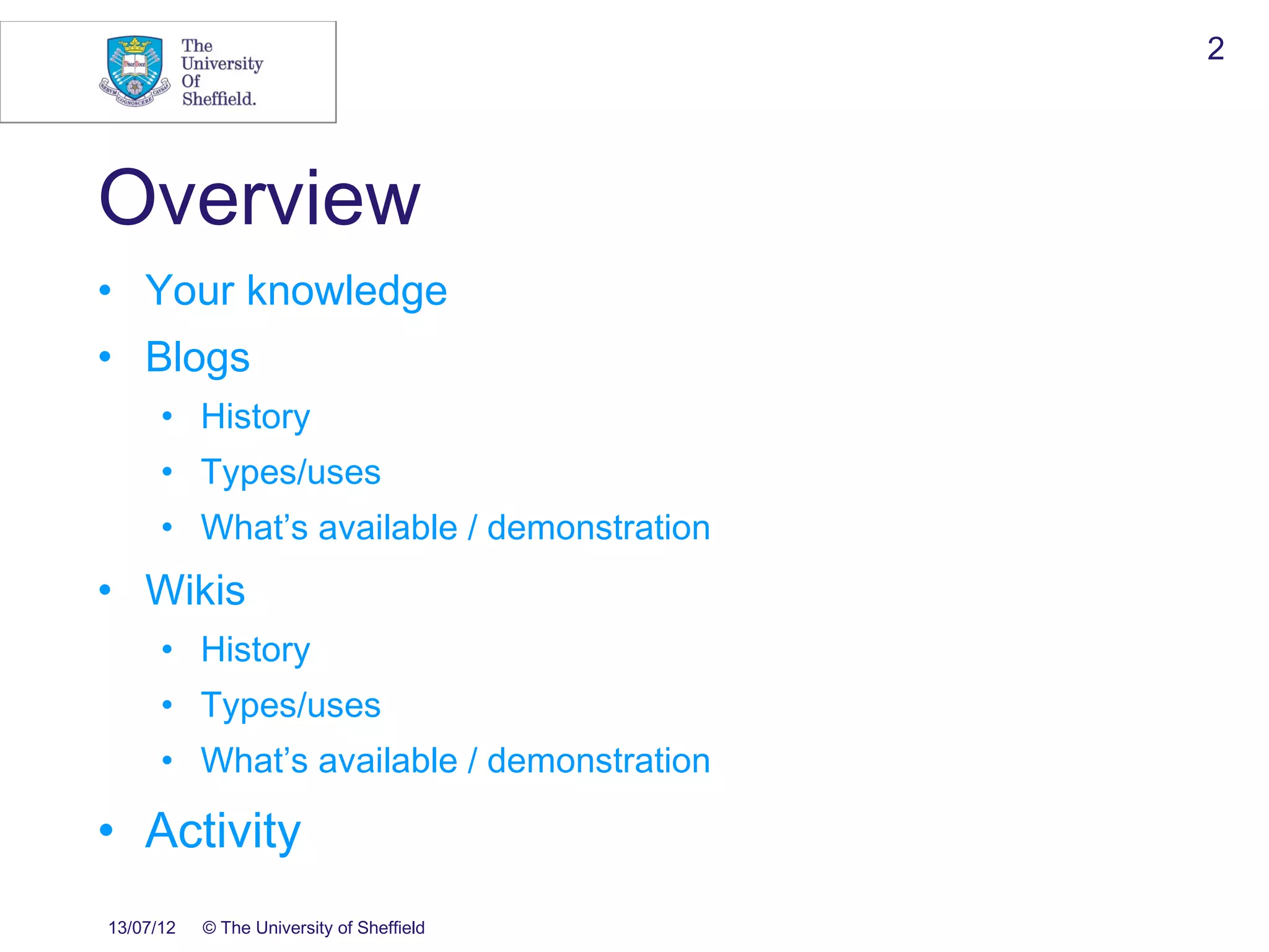 Blogs and wikis | PPT