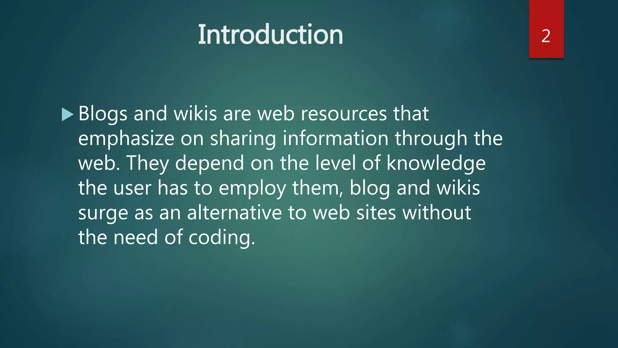 Blogs and wikis | PPTX