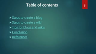 Blogs and wikis | PPTX