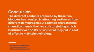 Blogs comparison | PPT