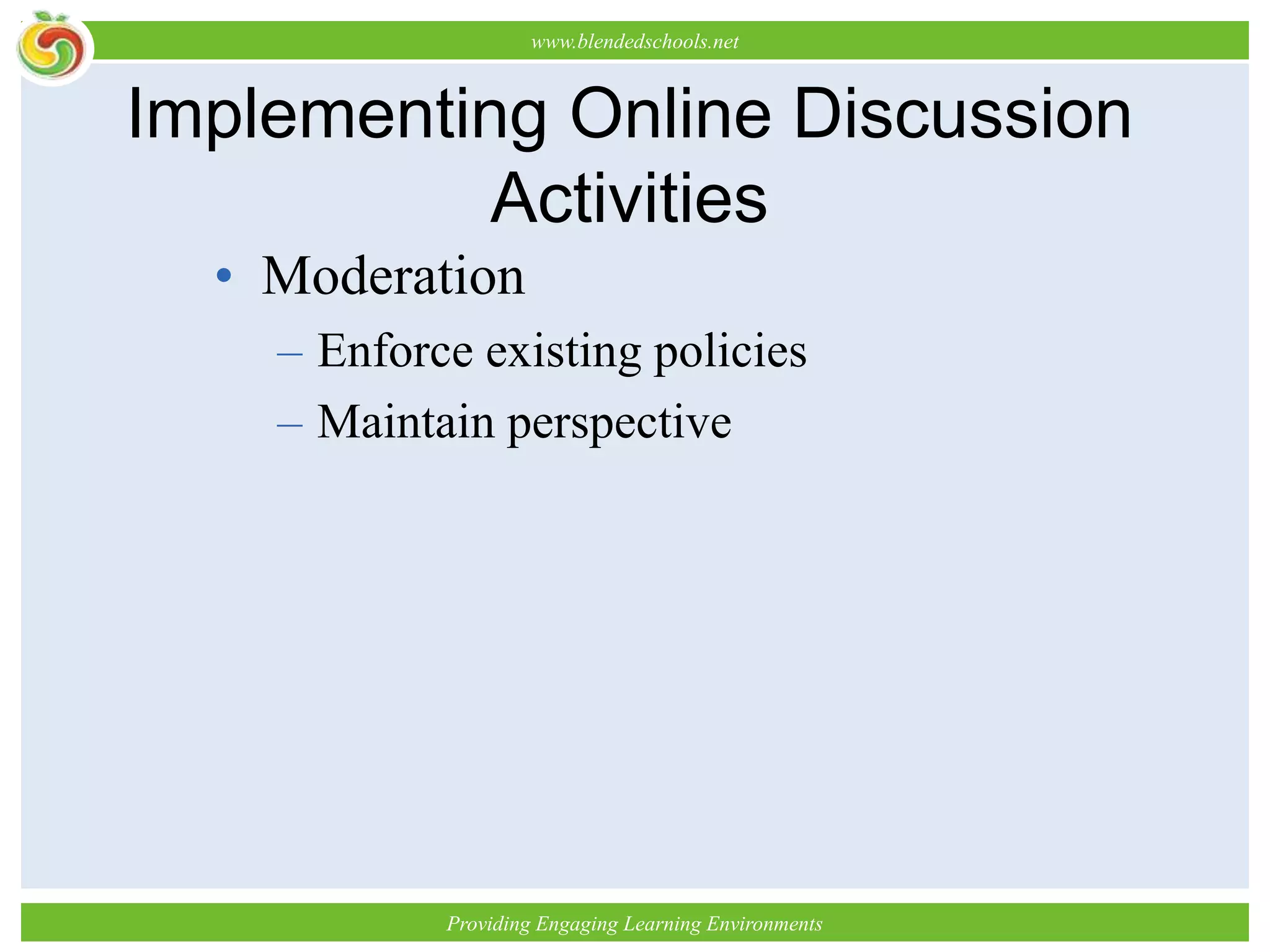 Designing and Implementing Discussion Activities | PPTX